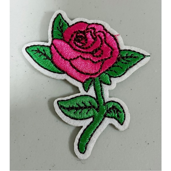 Other | Pink Rose Flower Floral Sewon Patch For Clothing Rose Flower ...